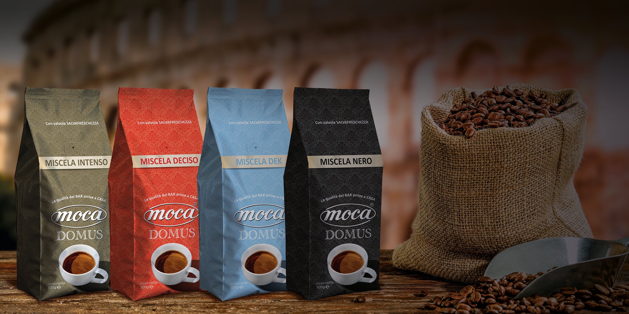 Caffè Moca, espresso italiano in capsule e cialde