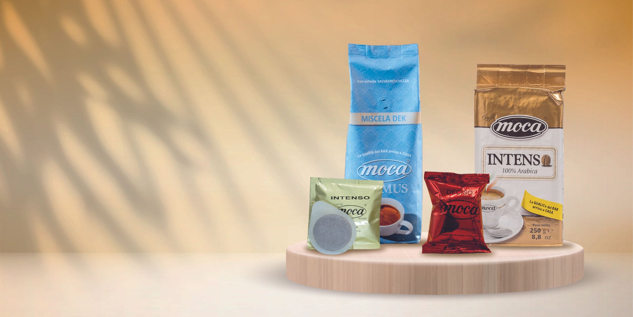 Caffè Moca, espresso italiano in capsule e cialde