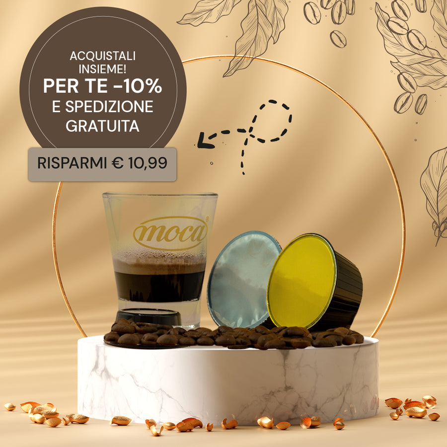 Caffè Moca, espresso italiano in capsule e cialde