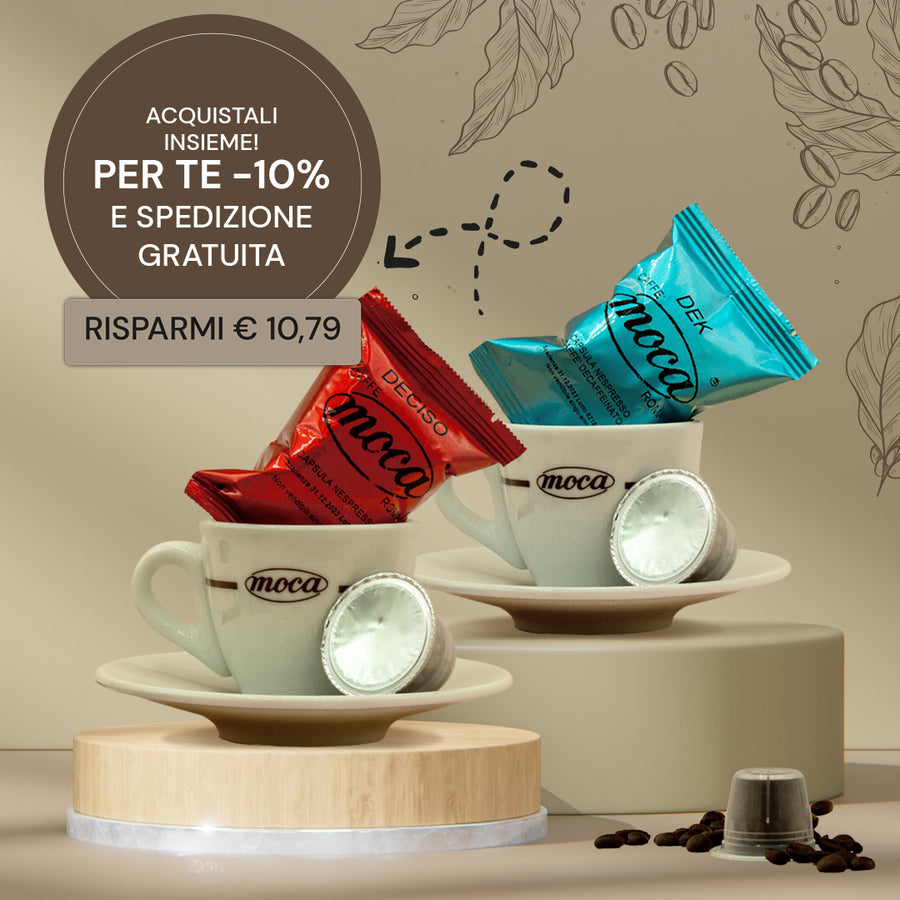 Caffè Moca, espresso italiano in capsule e cialde