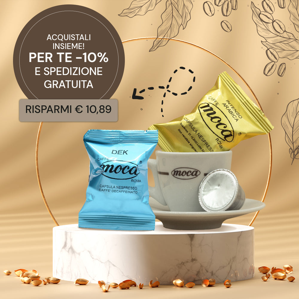 Caffè Moca, espresso italiano in capsule e cialde