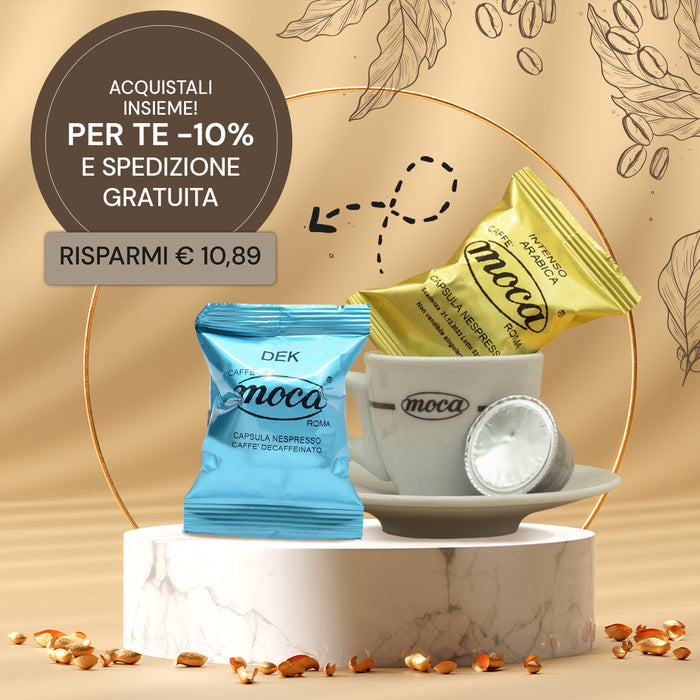 Caffè Moca, espresso italiano in capsule e cialde