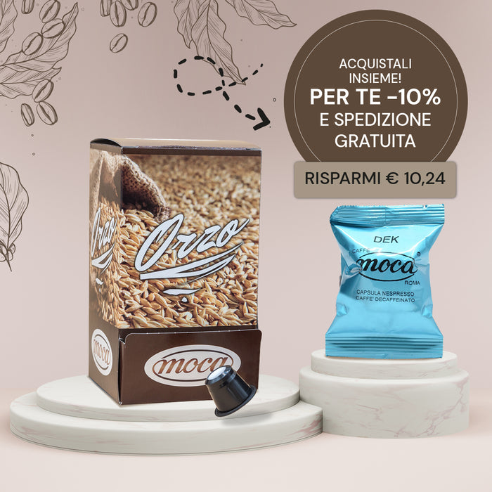 Caffè Moca, espresso italiano in capsule e cialde